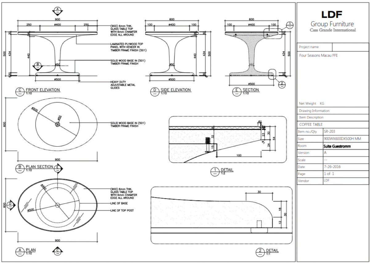 Shop Drawing – LDF International Limited